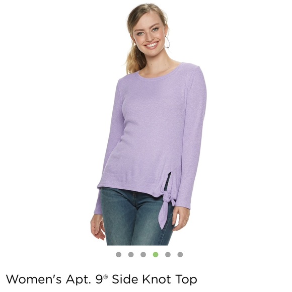Apt. 9 | Tops | Apt 9 Lilac Side Knot Top | Poshmark